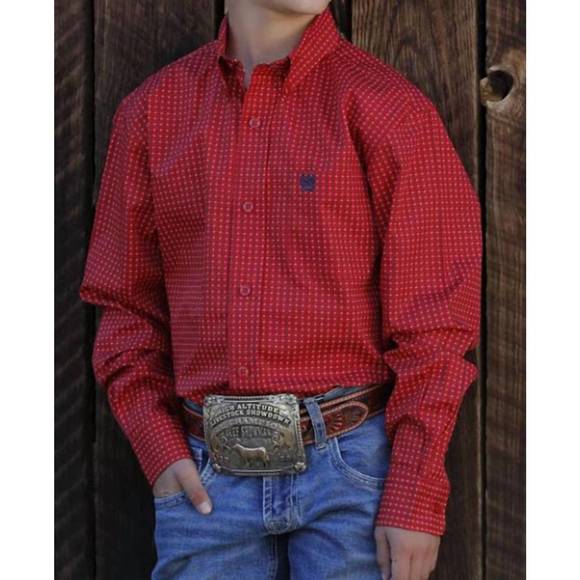 Cinch | Shirts & Tops | New Cinch Boys Classic Print Button Down Long ...